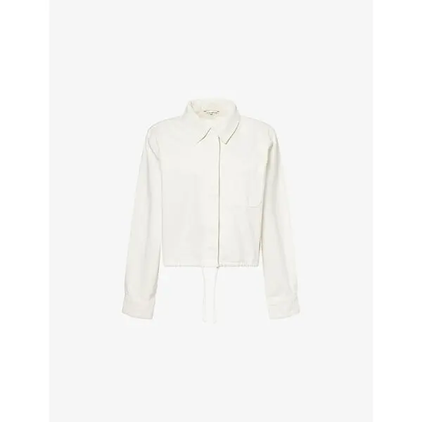 THE COUTURE CLUB Padded Shoulder Cotton Denim Jacket