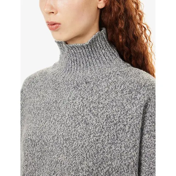 Max Mara Relaxed Wool Knit Jumper - Medium Grey