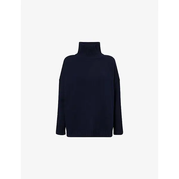 Max Mara Relaxed Wool Knit Jumper - Navy