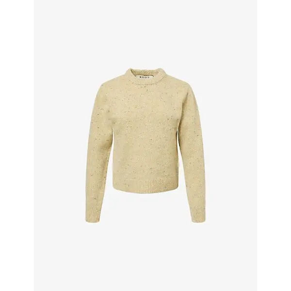 ROHE FRAMES Round-neck Speckled Wool-blend Jumper