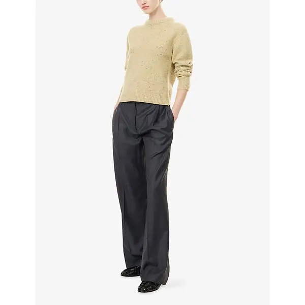 ROHE FRAMES Round-neck Speckled Wool-blend Jumper