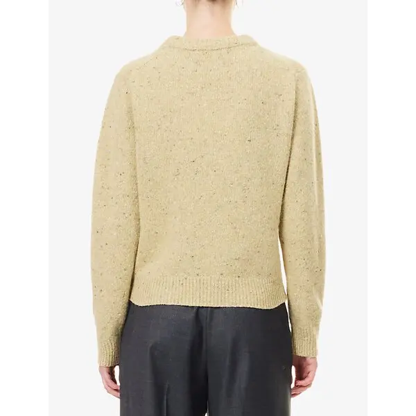 ROHE FRAMES Round-neck Speckled Wool-blend Jumper