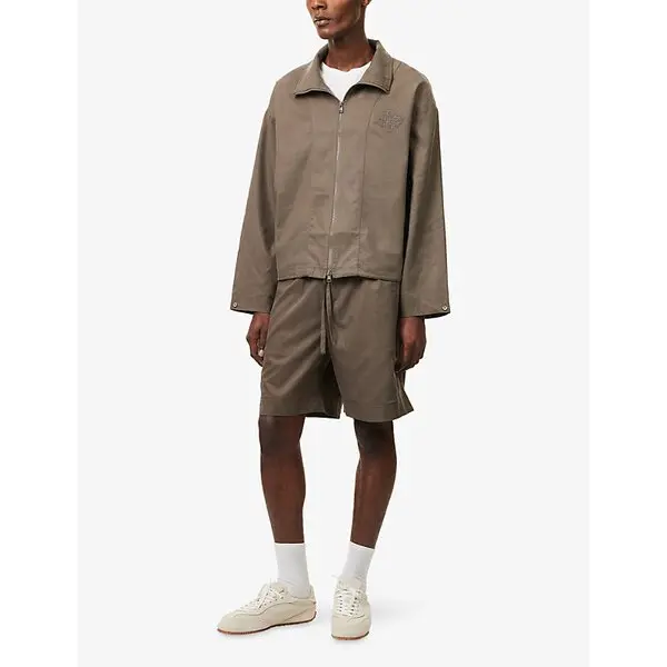 THE COUTURE CLUB Cupro Panelled Woven Shorts