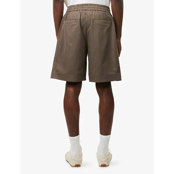 THE COUTURE CLUB Cupro Panelled Woven Shorts