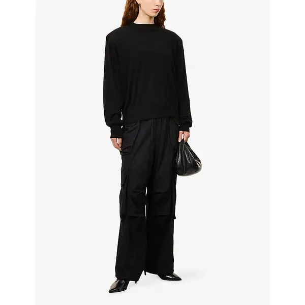 THE FRANKIE SHOP Padded Shoulder Wool-blend Jumper