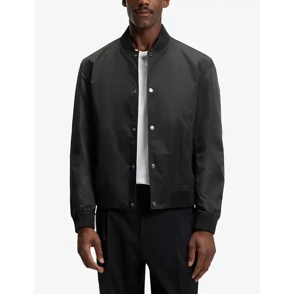 BOSS Baseball Collar Press-stud Woven Jacket