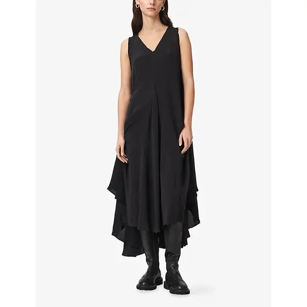 ALLSAINTS Sybil Woven Midi Dress
