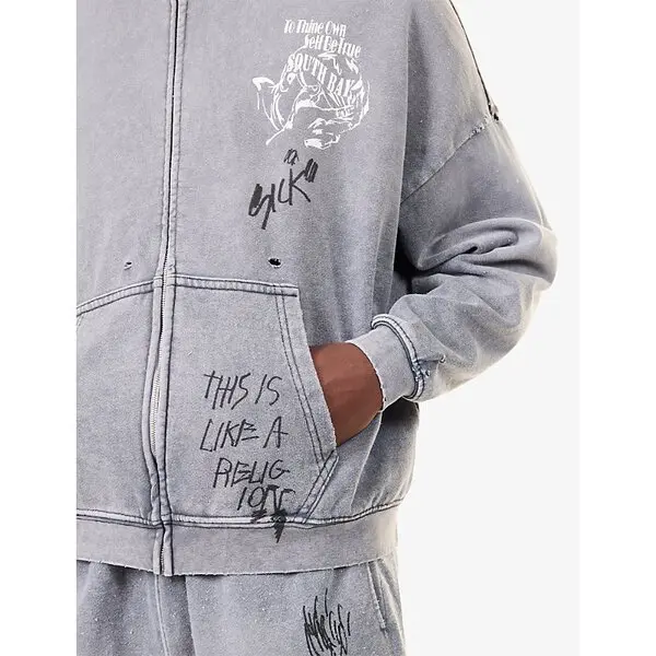 PALY HOLLYWOOD Carrying The Message Cotton-blend Hoody Xl/xxl