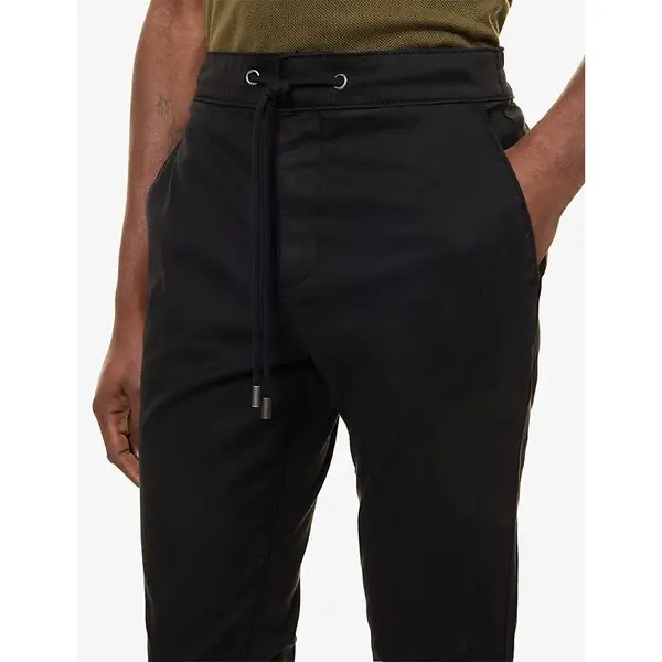 Paige Fraser Drawstring Stretch Woven Trousers - Black
