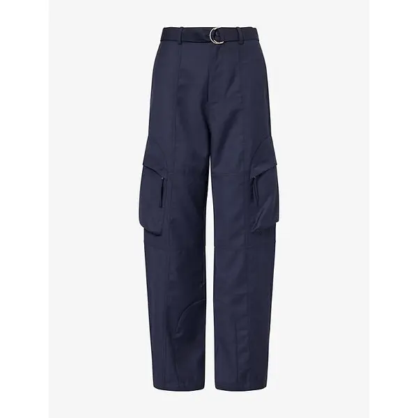 THE FRANKIE SHOP Kelly Woven Cargo Trousers - Navy