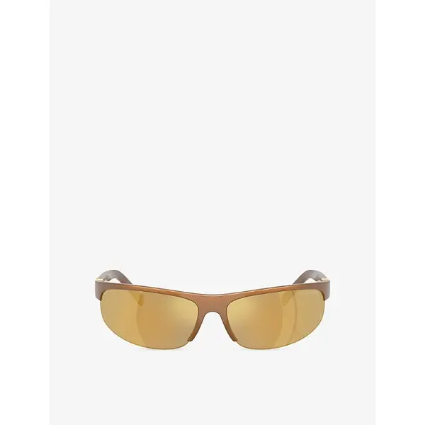 Miu Miu Mu A02sf Oval-frame Injected Sunglasses