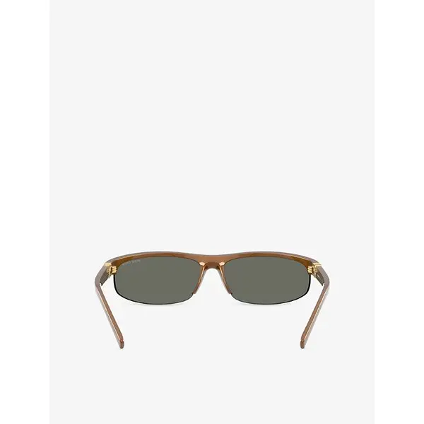 Miu Miu Mu A02sf Oval-frame Injected Sunglasses