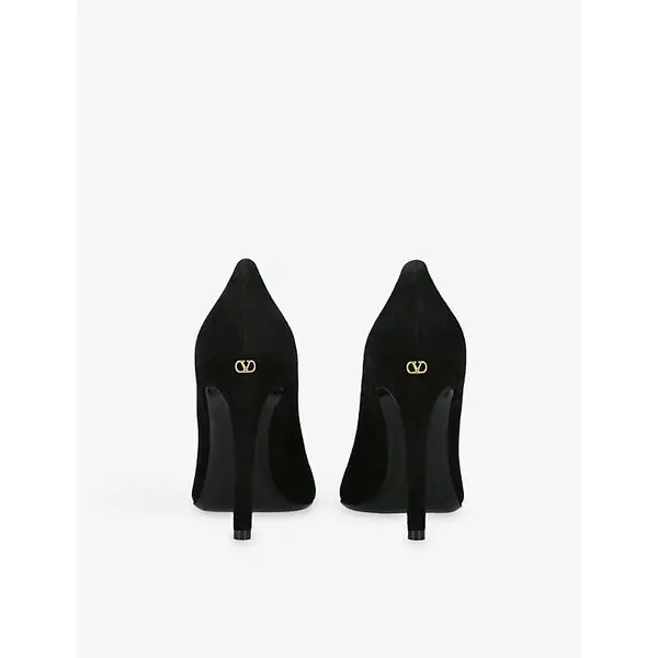 Valentino Garavani Révélé 105 Suede Peep-toe Pumps