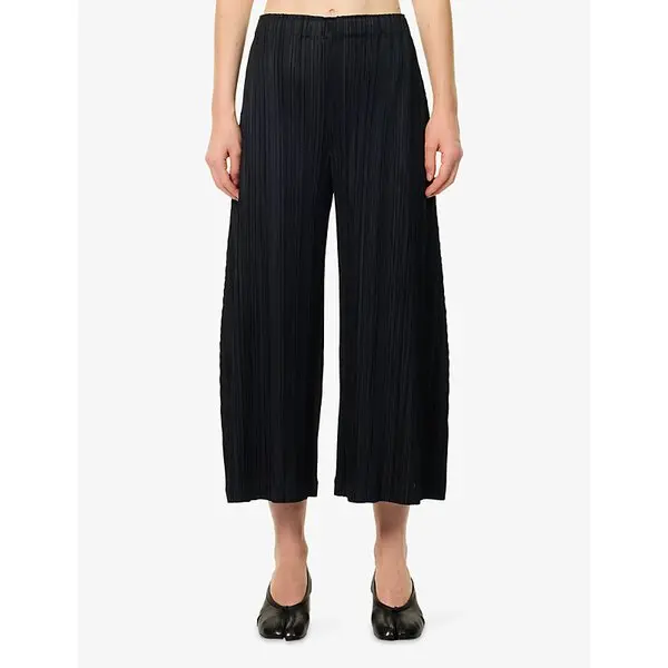 Issey Miyake Cropped Pleated Trousers