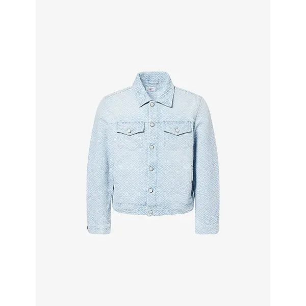 Casablanca Monogram-print Embroidered Denim Jacket
