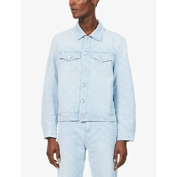 Casablanca Monogram-print Embroidered Denim Jacket