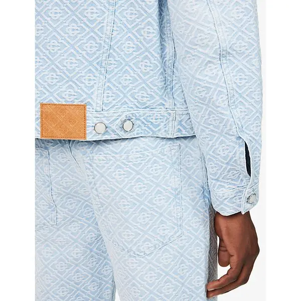 Casablanca Monogram-print Embroidered Denim Jacket