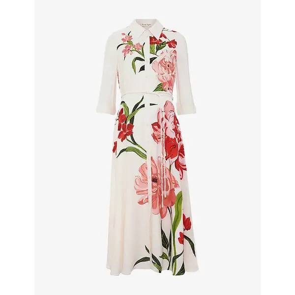 PHASE EIGHT Anabella Floral-print Woven Midi Dress