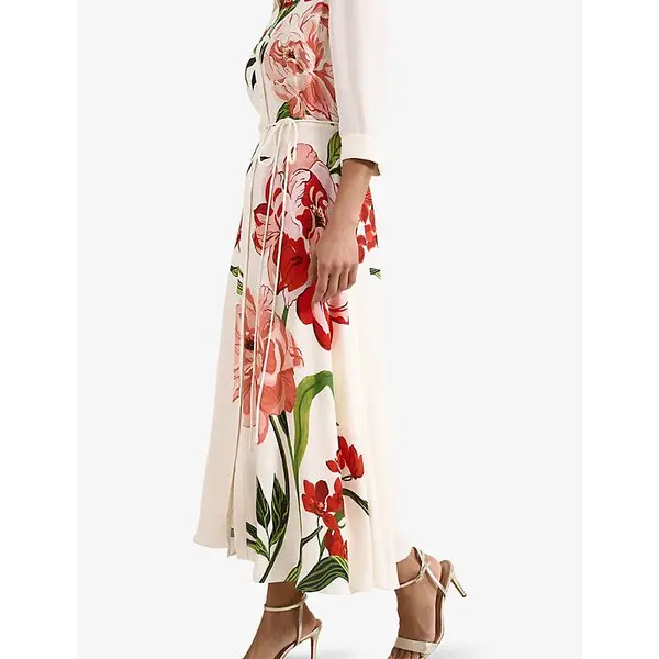 PHASE EIGHT Anabella Floral-print Woven Midi Dress
