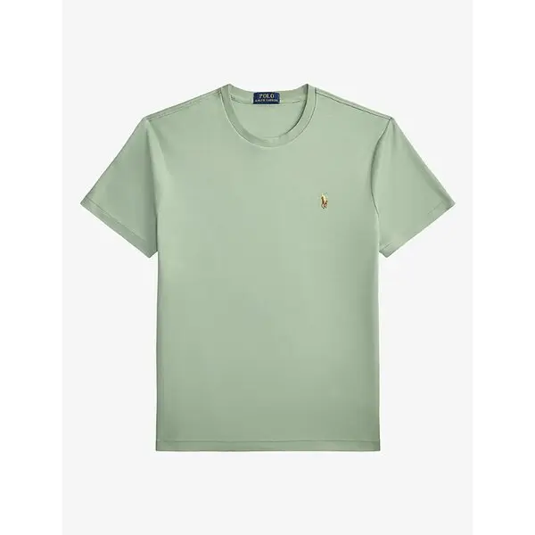 Polo Ralph Lauren Logo-embroidered Short-sleeve Cotton T-shirt - Light Green