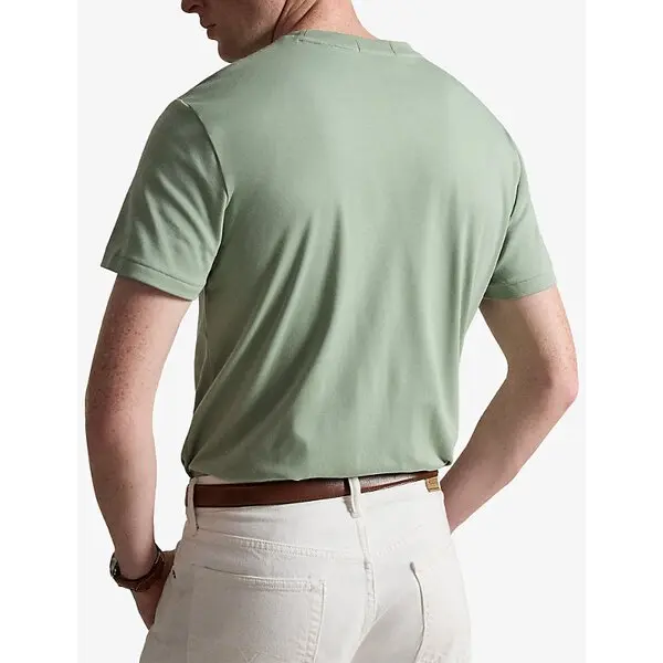 Polo Ralph Lauren Logo-embroidered Short-sleeve Cotton T-shirt - Light Green