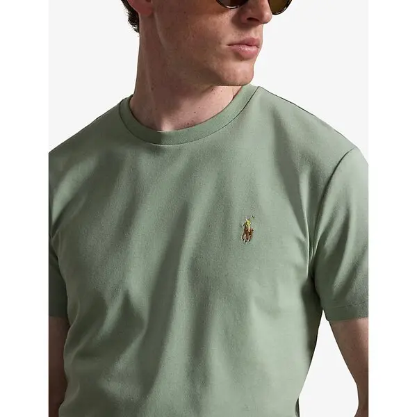 Polo Ralph Lauren Logo-embroidered Short-sleeve Cotton T-shirt - Light Green