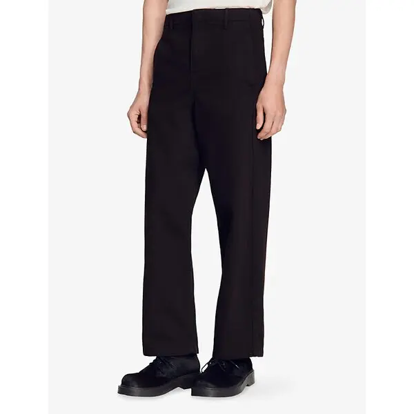 Sandro Barrel-leg Mid-rise Denim Jeans