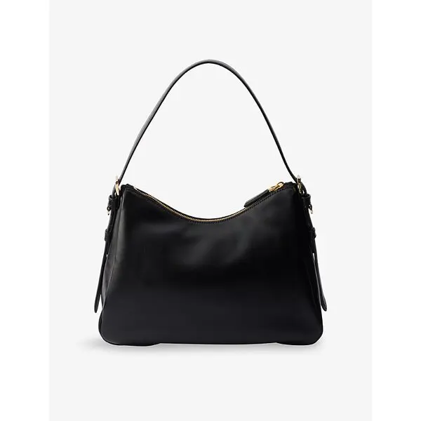 Prada Aimée Medium Leather Shoulder Bag - Black