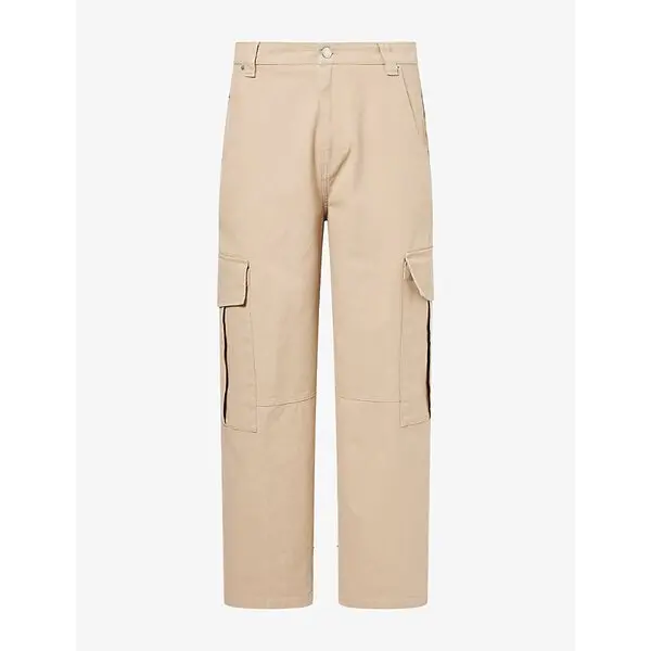 AMI Paris Baggy Fit Cotton Cargo Trousers