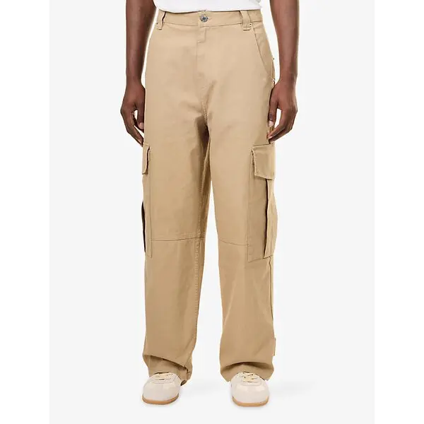 AMI Paris Baggy Fit Cotton Cargo Trousers