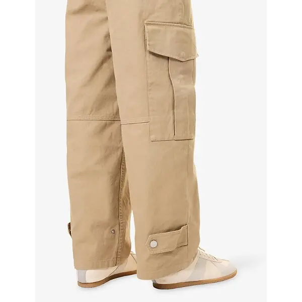 AMI Paris Baggy Fit Cotton Cargo Trousers