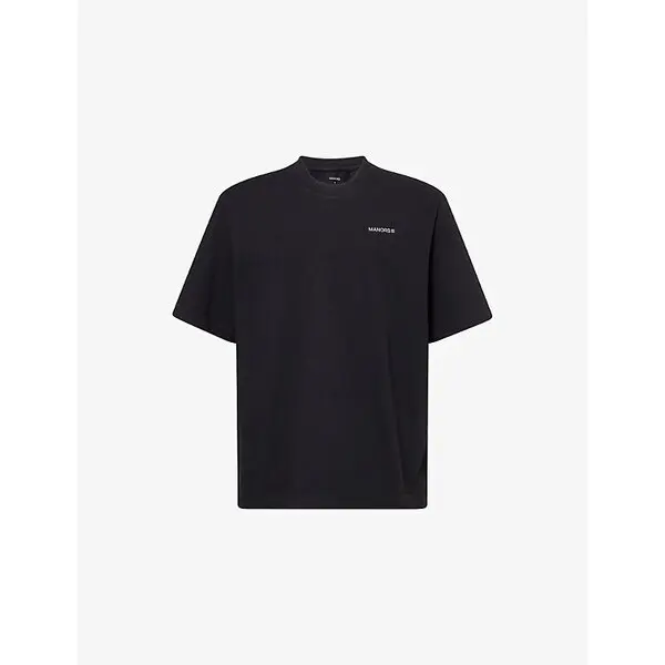 MANORS Logo Short-sleeved Cotton-jersey T-shirt - Black