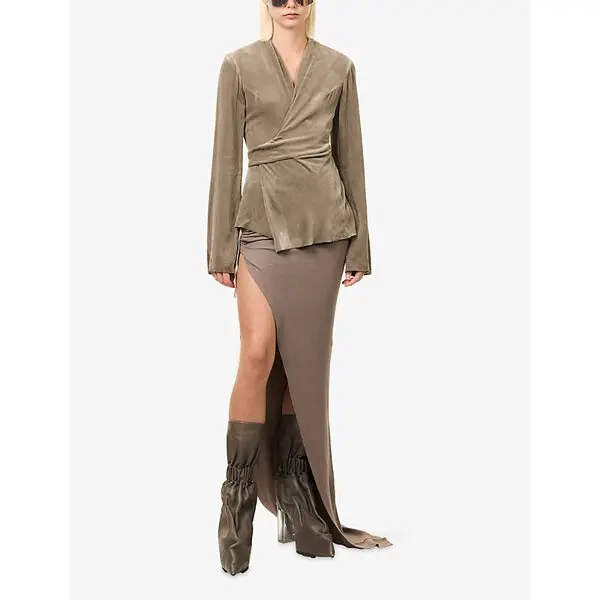 Rick Owens Laura Wrap Velvet Top
