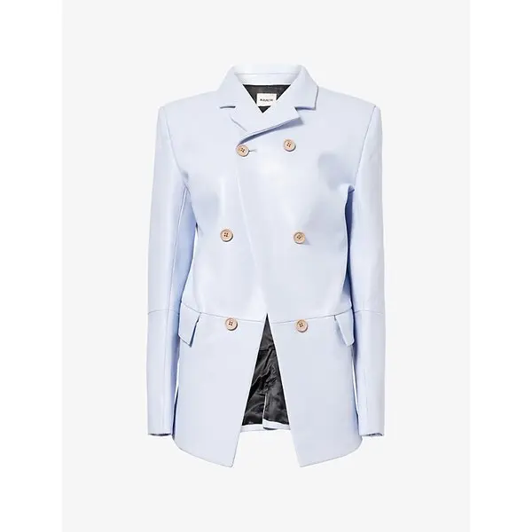 Khaite Rolo Double-breasted Leather Jacket