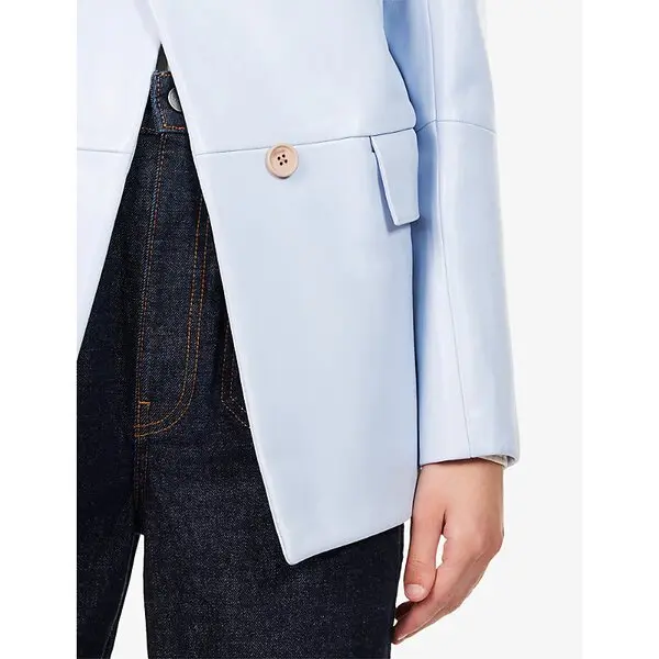Khaite Rolo Double-breasted Leather Jacket