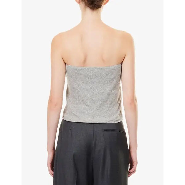 Miu Miu Costina Bandeau Cotton-jersey Top