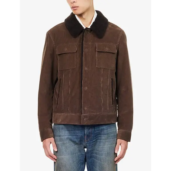 TOM FORD Corduroy Shearling-collar Jacket