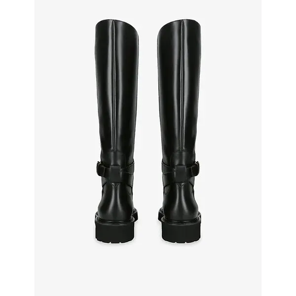 Valentino Garavani Vlogo Leather Knee-high Boots