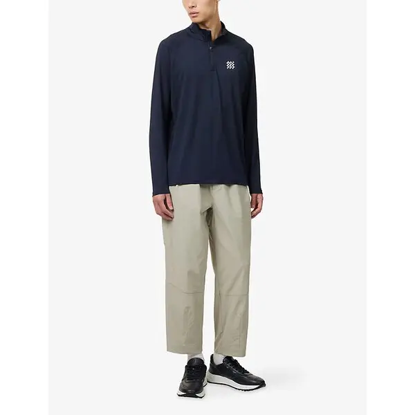 MANORS Quarter-zip Mid-layer Stretch-woven Top
