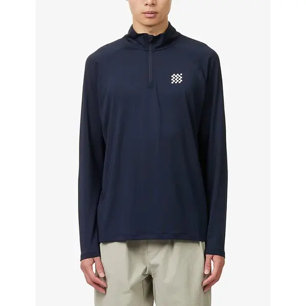 MANORS Quarter-zip Mid-layer Stretch-woven Top