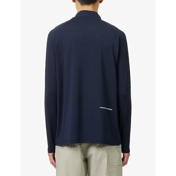MANORS Quarter-zip Mid-layer Stretch-woven Top