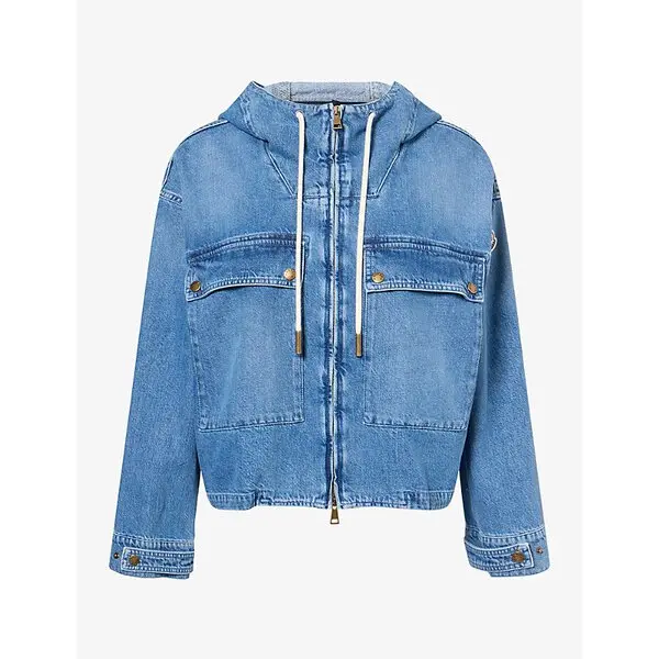 Moncler Ecrevisse Denim Jacket With Detachable Inner Vest - Medium Blue