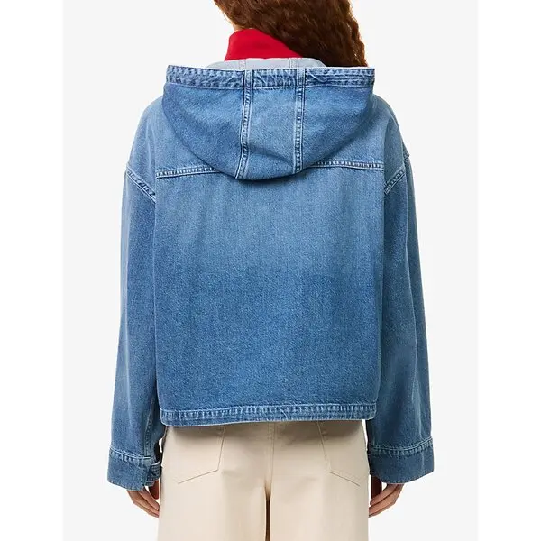 Moncler Ecrevisse Brand-badge Denim Jacket