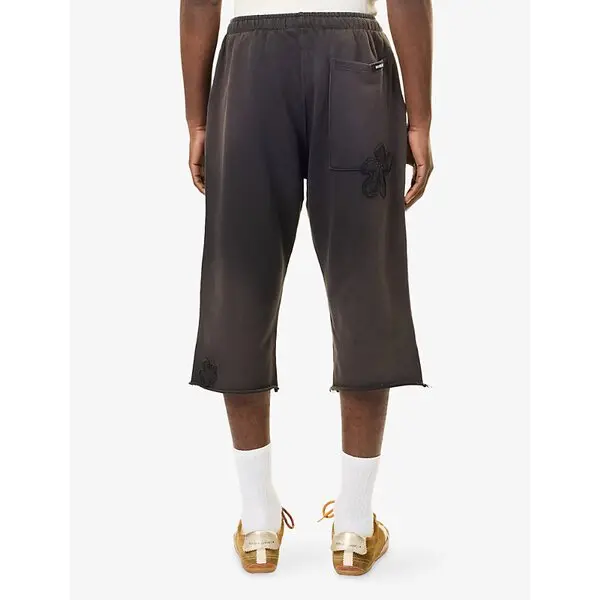 NAHMIAS Cotton Flower-embroidered Sweat Shorts