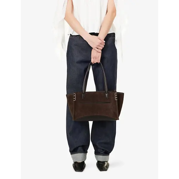 JW Anderson Suede Elongated Tote Bag - Brown