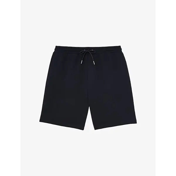REISS Renly Textured Drawstring-waist Stretch-woven Shorts