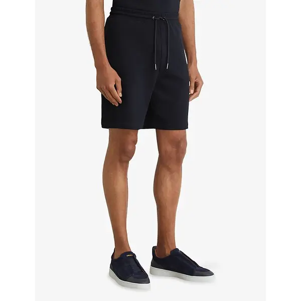 REISS Renly Textured Drawstring-waist Stretch-woven Shorts