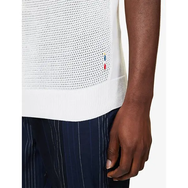 Orlebar Brown Burnham Tie-knit Silk And Cotton Polo Shirt
