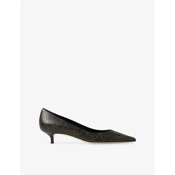JIMMY CHOO Amelia 35 Crackled Leather Pumps
