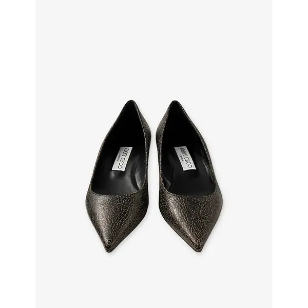 JIMMY CHOO Amelia 35 Crackled Leather Pumps